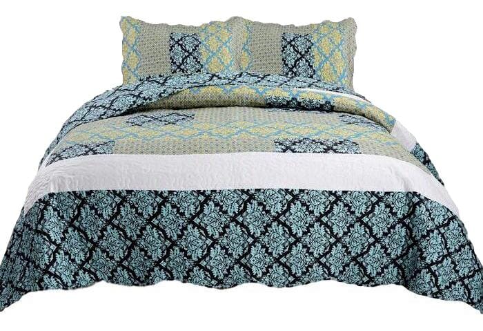 turquoise patterned sheets